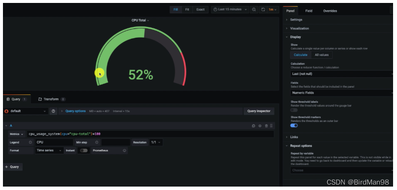 【Grafana】【八】可视化之Stat、Gauge和Bar Gauge_grafana bar gauge按值排序-CSDN博客