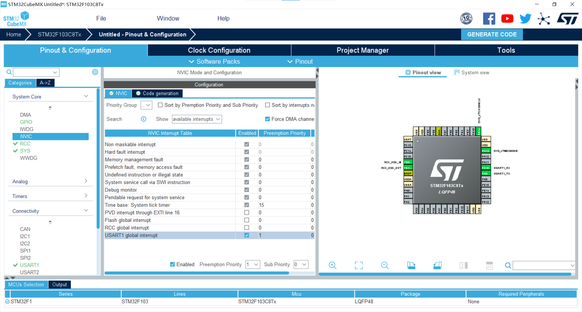 基于Stm32tubemx用HAL库完成控制LED灯、串口通信以及采用串口DMA方式向上位机连续发送数据_迷信的兔子的博客-CSDN博客
