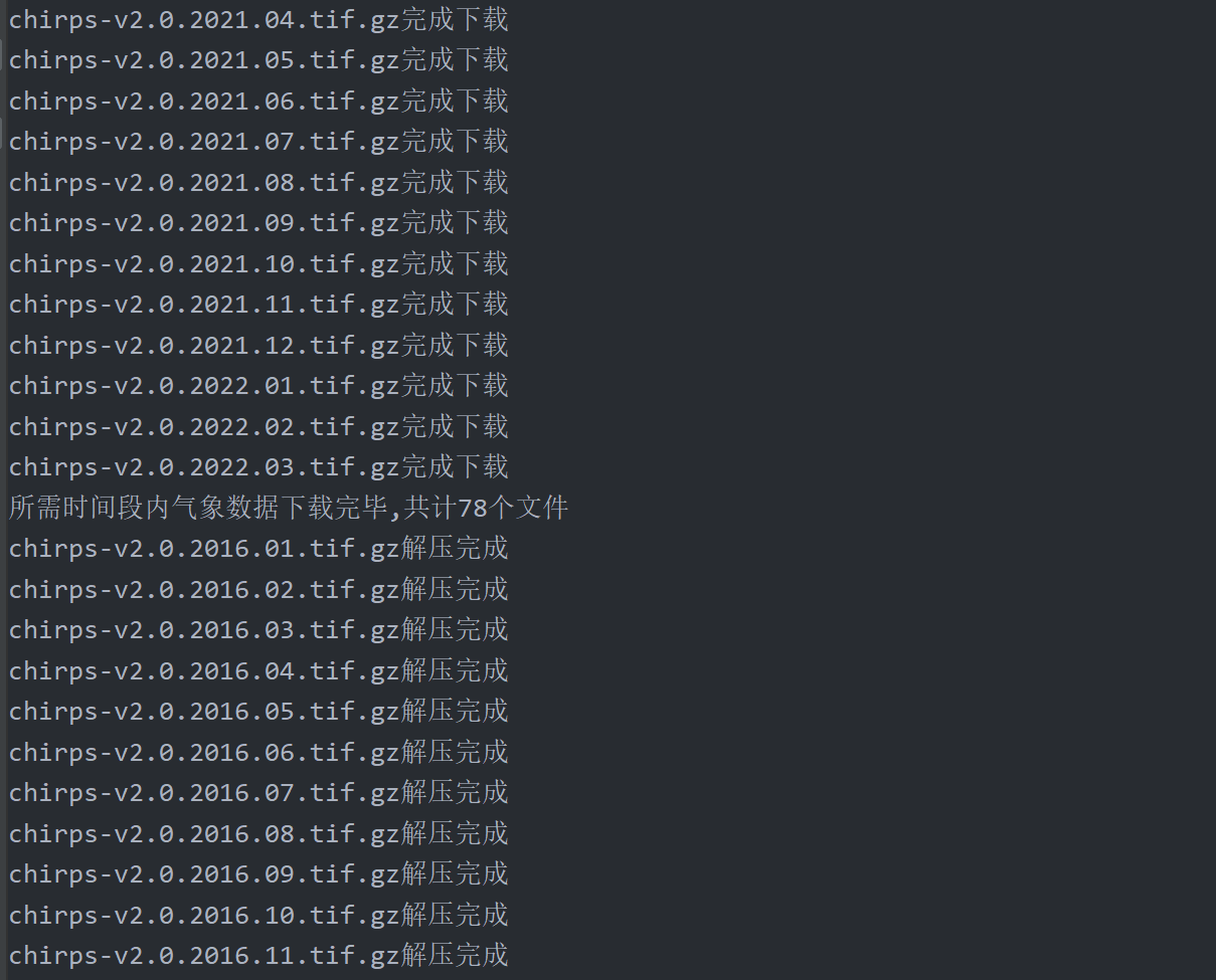 Python批量下载CHIRPS气象数据并完成解压裁剪等_chirps-2.0-CSDN博客