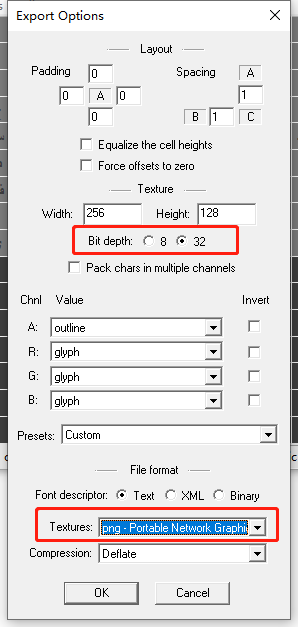 使用Bitmap font generator工具生成fnt文件-CSDN博客
