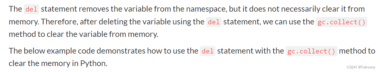 删除变量为什么需要del加gc.collect_del gc.collect-CSDN博客