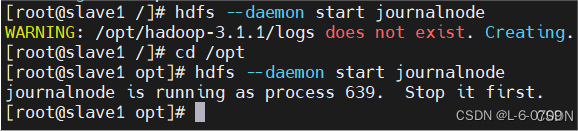 解决WARNING: /opt/hadoop-3.1.1/logs does not exist. Creating._启动jn显示no exist.creating-CSDN博客
