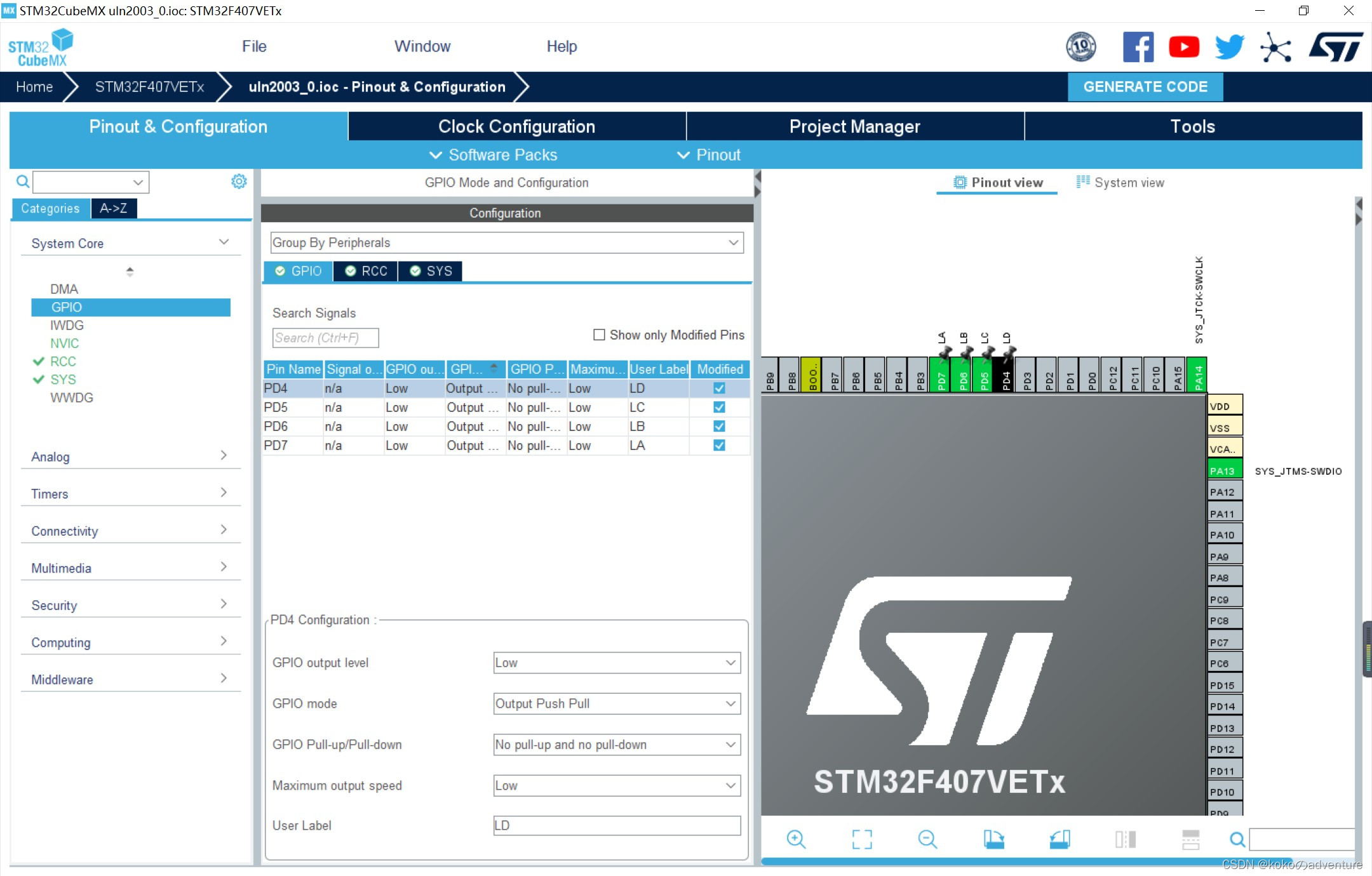 【STM32】实战1—用STM32与ULN2003驱动步进电机28BYJ-48（一）_stm32驱动uln2003-CSDN博客
