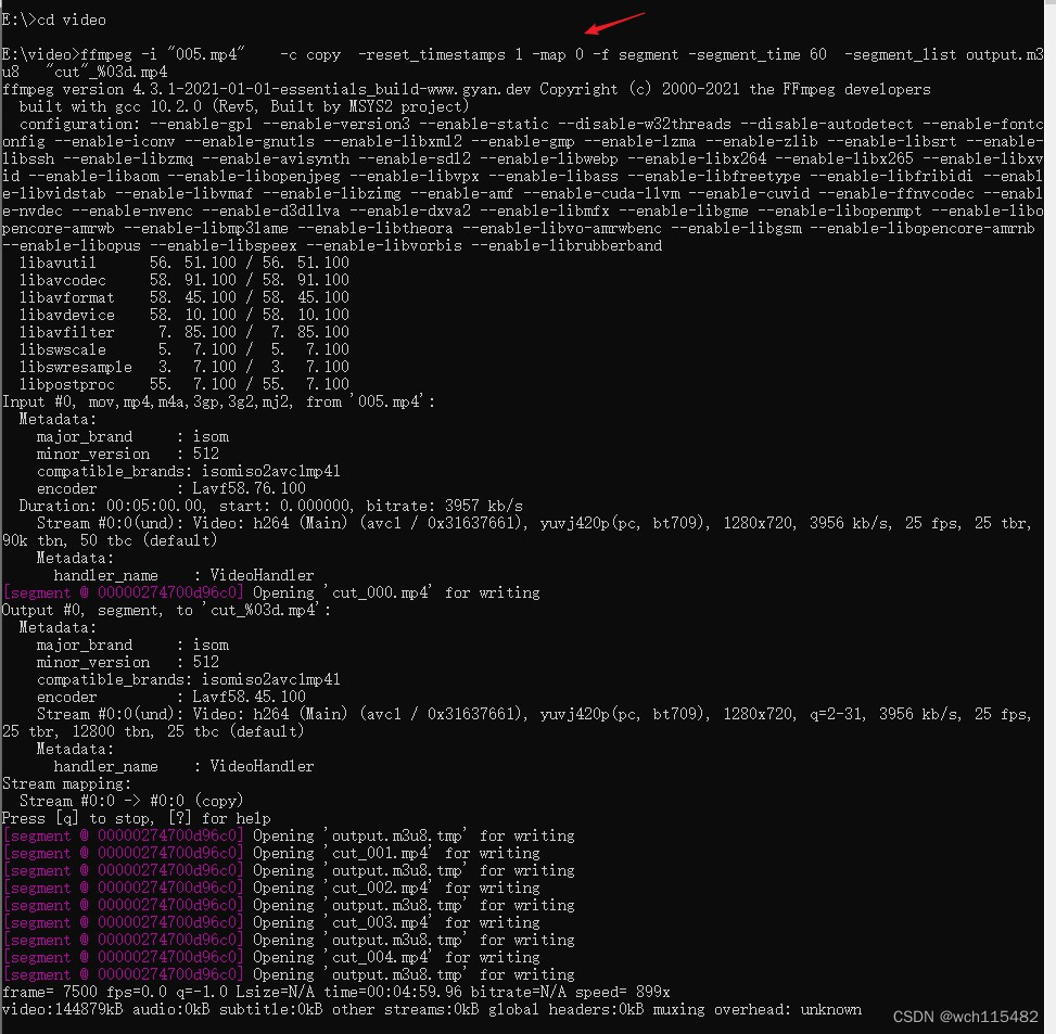 ffmpeg实现视频切片_ffmpeg 视频切片-CSDN博客