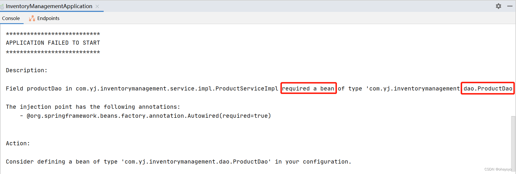 Springboot项目启动失败提示找不到dao类springboot 找不到dao Csdn博客