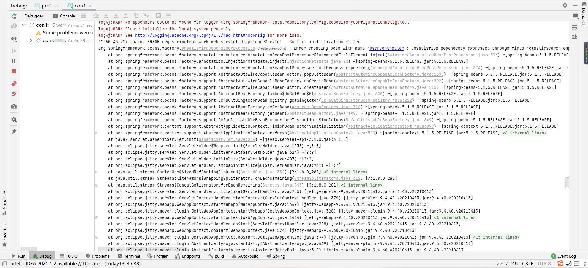 【Error】Spring整合ElasticSearch启动项目报错：availableProcessors is already set to [8], rejecting [8 ...