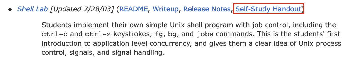 《深入理解计算机系统》实验六Shell Lab 下载和官方文档机翻_shlab-handout.tar-CSDN博客