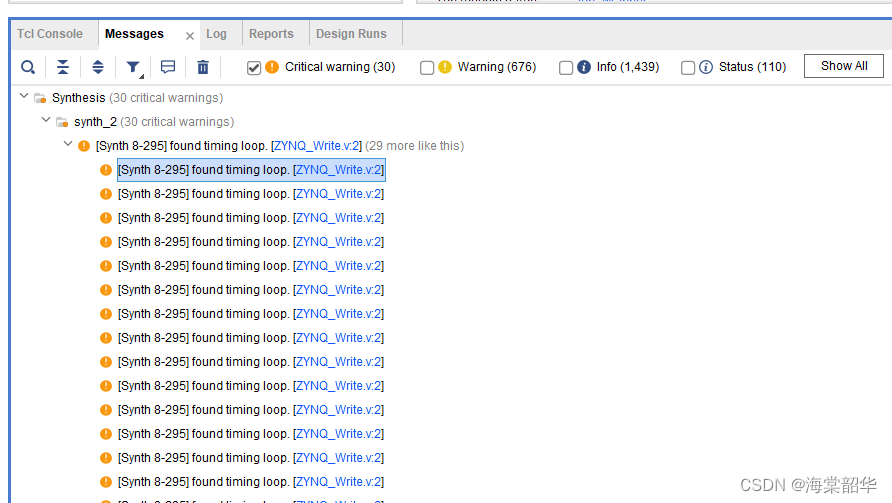 Verilog综合（synthesis）过程中出现 Found Timing Loop的critical Warning Csdn博客