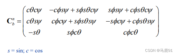 Precautions for solving posture angles for imu initial alignment ...