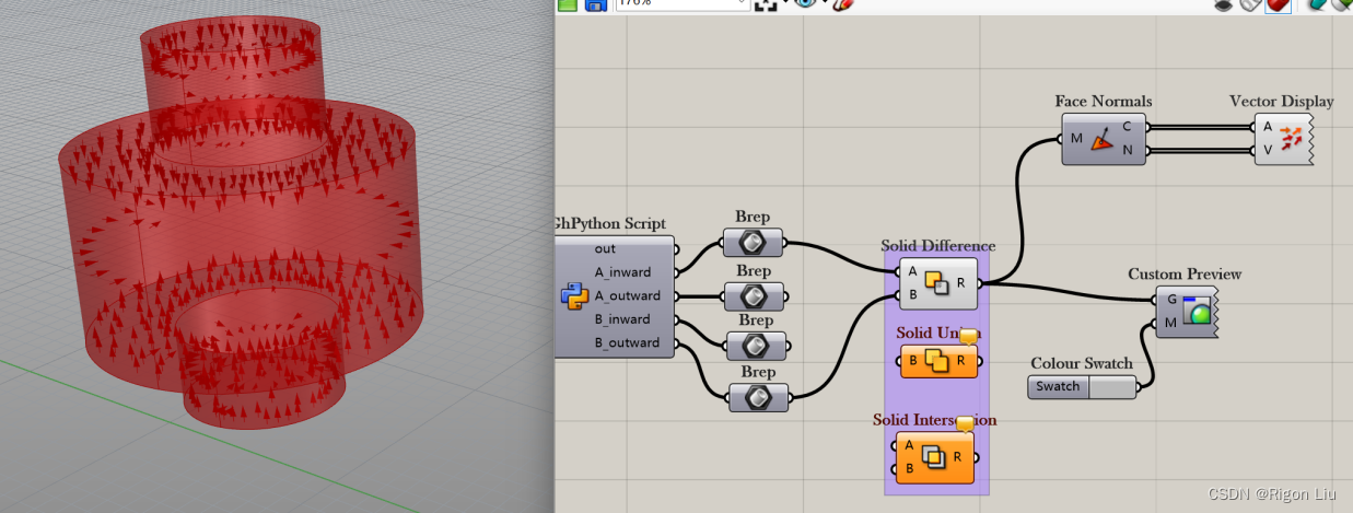 Rhino&Grasshopper曲线挤出及Solid布尔运算_grasshopper法线方向挤出-CSDN博客