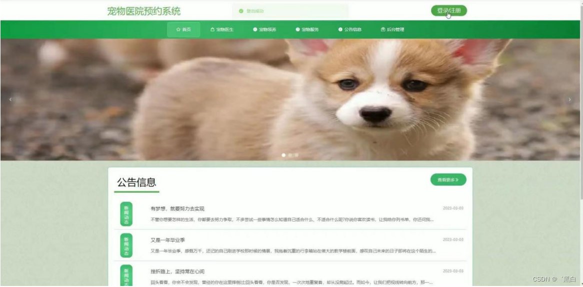 计算机毕业设计springboot宠物医院预约系统16hr29【附源码数据库部署lw】 Csdn博客
