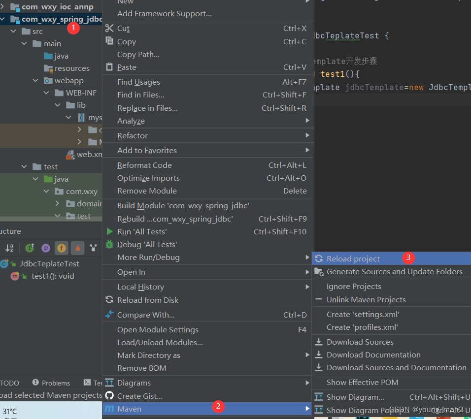 解决错误：Cannot resolve symbol ‘JdbcTemplate‘_cannot resolve symbol ...