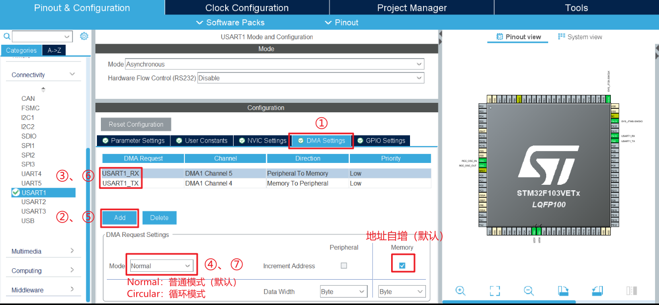 【STM32CubeIDE入门】（三）USART的配置及使用（DMA）_stm32cubeide gpdma1配置-CSDN博客