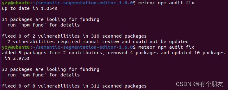 SSE工具【meteor npm install 错误记录及解决】found XX vulnerabilities (XX moderate, XX high)-CSDN博客