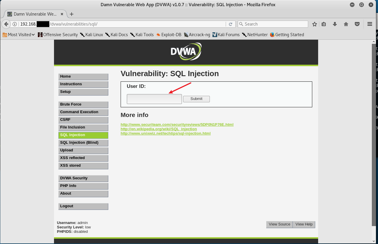 sqlmap对dvwa进行sql注入_利用sqlmap对dvma系统进行注入实验,使用typora-CSDN博客