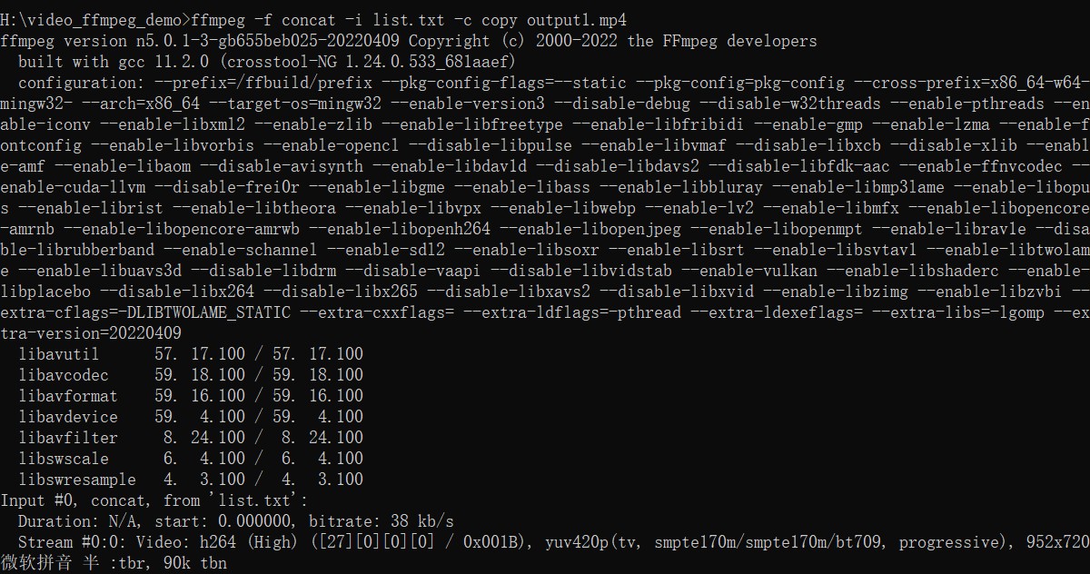 ffmpeg视频剪切与拼接_ffmpeg拼接视频-CSDN博客
