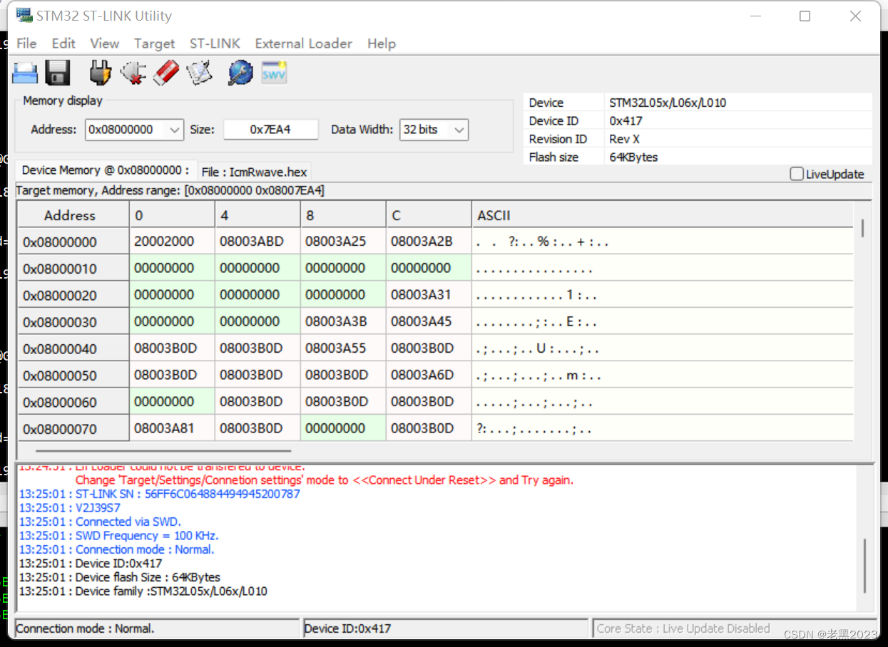 关于用st Link烧录stm32l051程序碰到的问题和解决方法stm8l051f3p6串口烧录程序 Csdn博客
