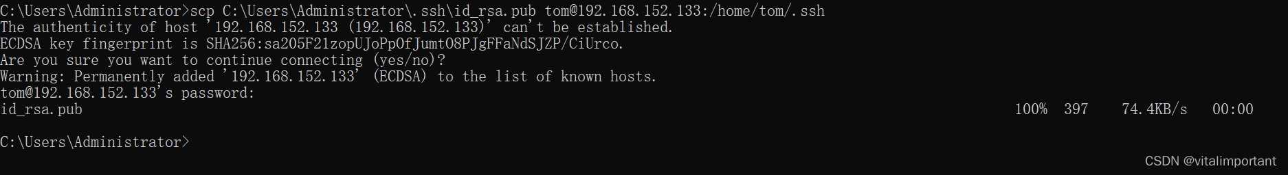 Windows免密登录CentOS7.9_windows ssh centos 免密登录 配置-CSDN博客