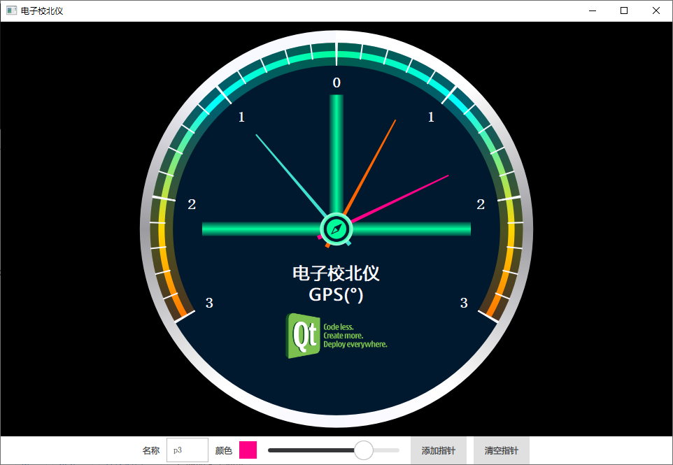 Qt QML 自绘GPS方位校北仪控件_qml标尺-CSDN博客