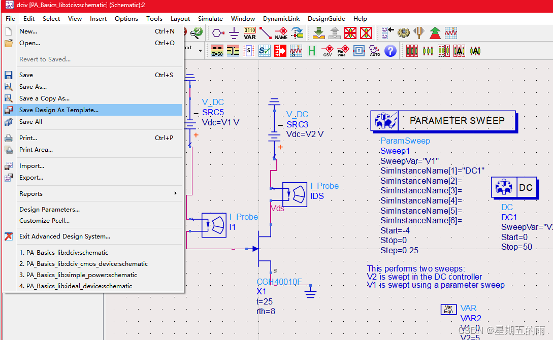 ADS添加直流dciv仿真模板_cgh40010f的ads模型-CSDN博客