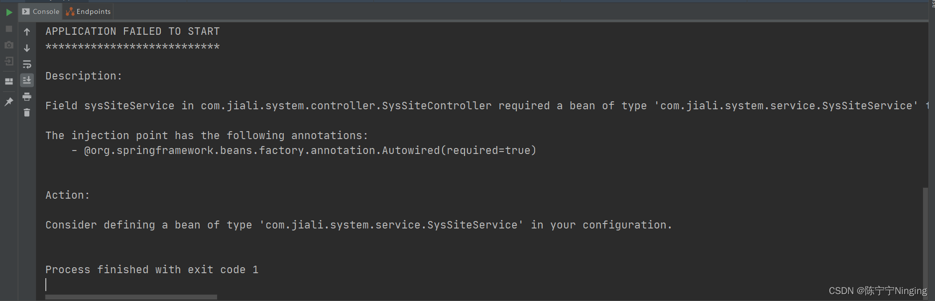 报错解决：The injection point has the following annotations: - @org.springframework.beans.factory ...