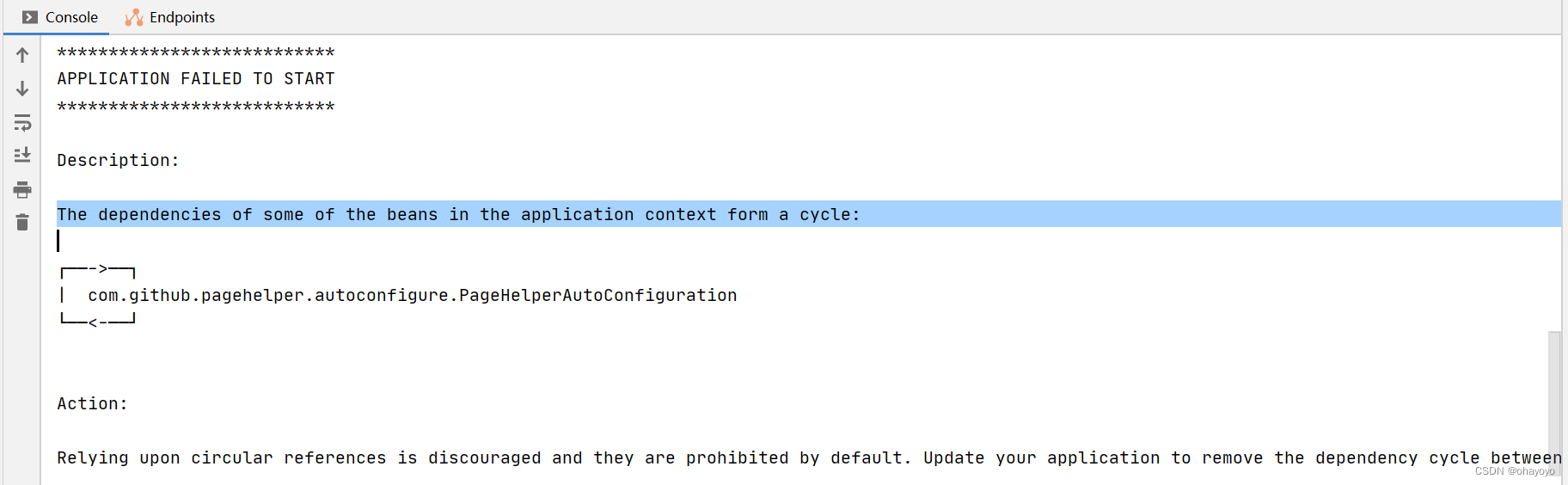 The dependencies of some of the beans in the application context form a cycle:-CSDN博客