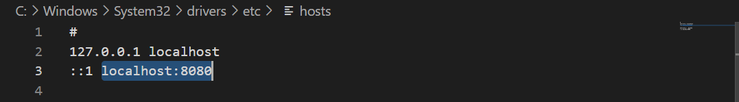 解决打开 Wamp主页面在VirtualHost一项出现以下错误： ServerName localhost:8080 is not defined into hosts file._the ...