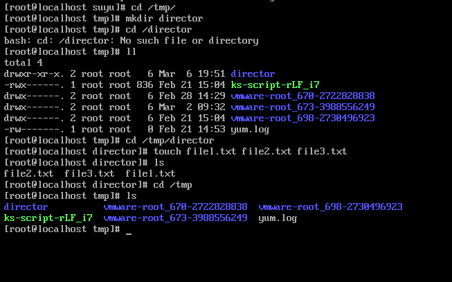 在/tmp目录下，新建目录director新建三个txt文件，分别为file1.txt，file2.txt,file3.txt，用vi编辑器分别在三个文件中输入内容。-CSDN博客