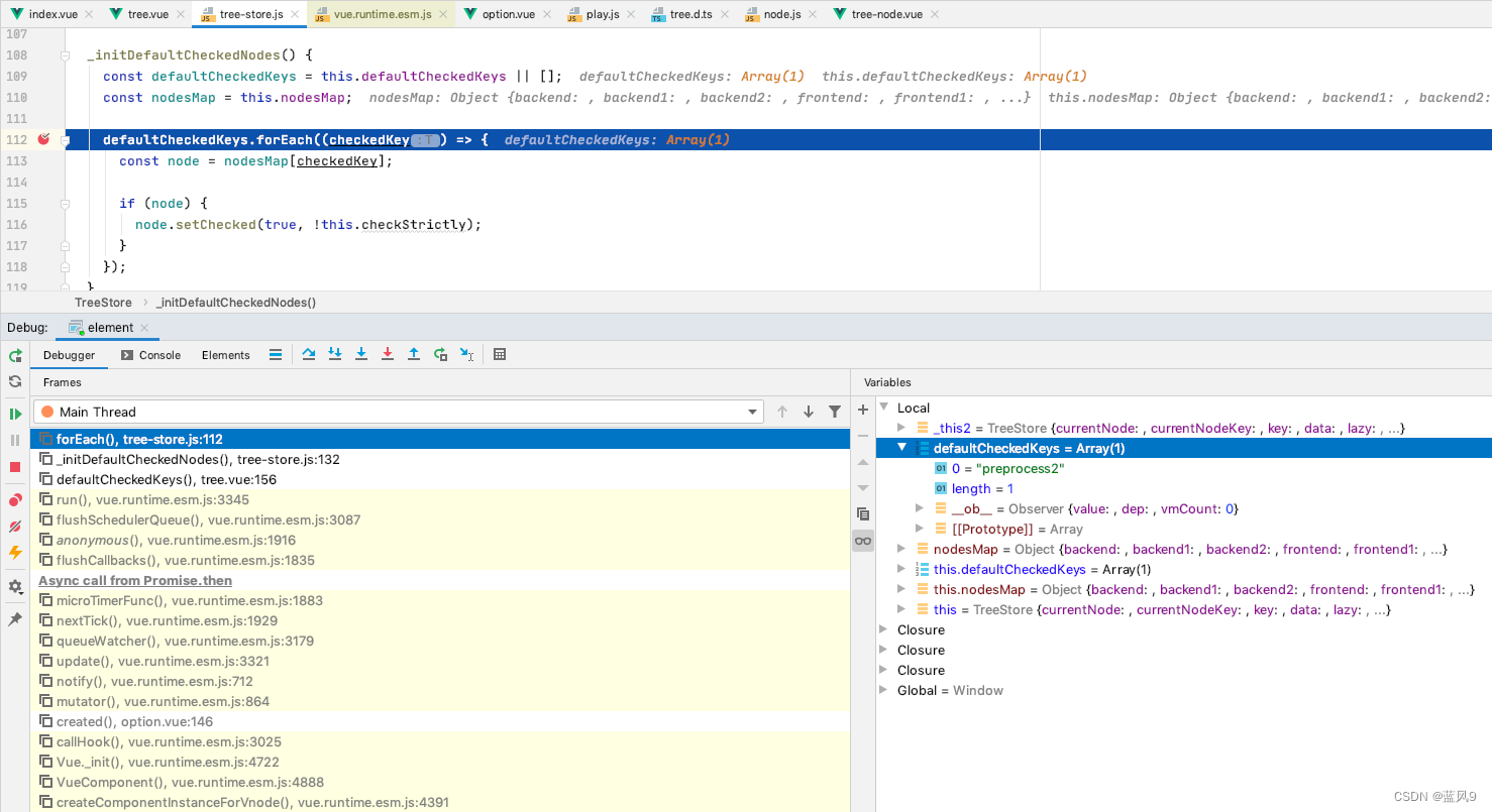 17 el-tree defaultCheckedKeys配置 和 树上面选中节点不同步问题_el-tree default-checked-keys-CSDN博客
