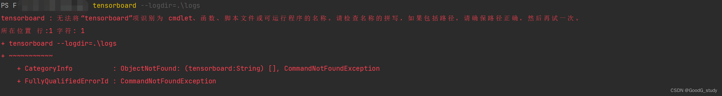 tensorboard --logdir=.\logs无法执行错误解决_tensorboard --logdir=logs ^ syntaxerror: can't ass-CSDN博客