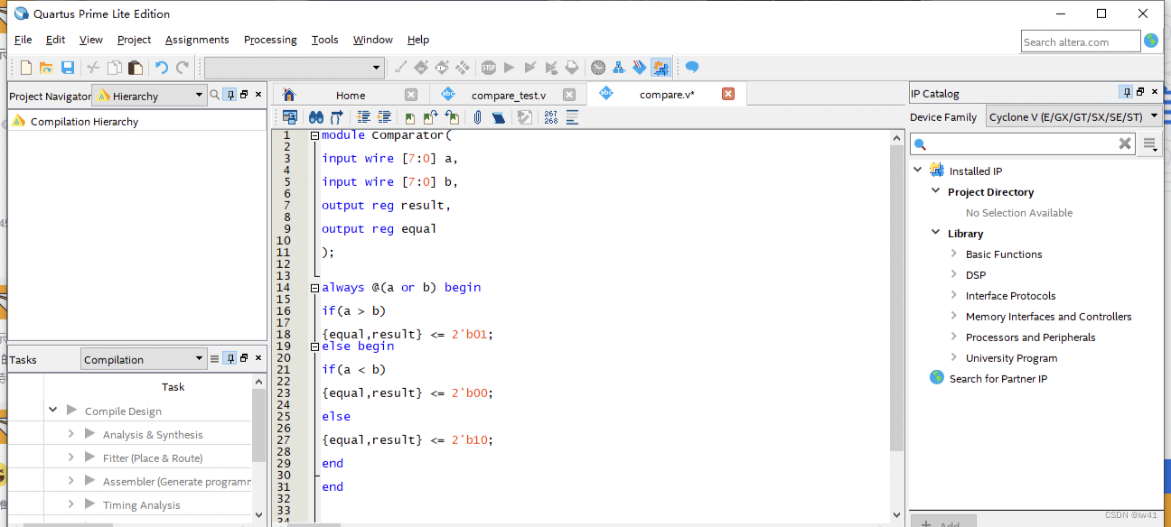 Verilog一位数比较器的三种语言描述方式verilog比较语句 Csdn博客