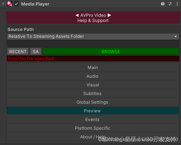 AVProVideo⭐二、简介与快速配置 - 技术专栏 - Unity官方开发者社区