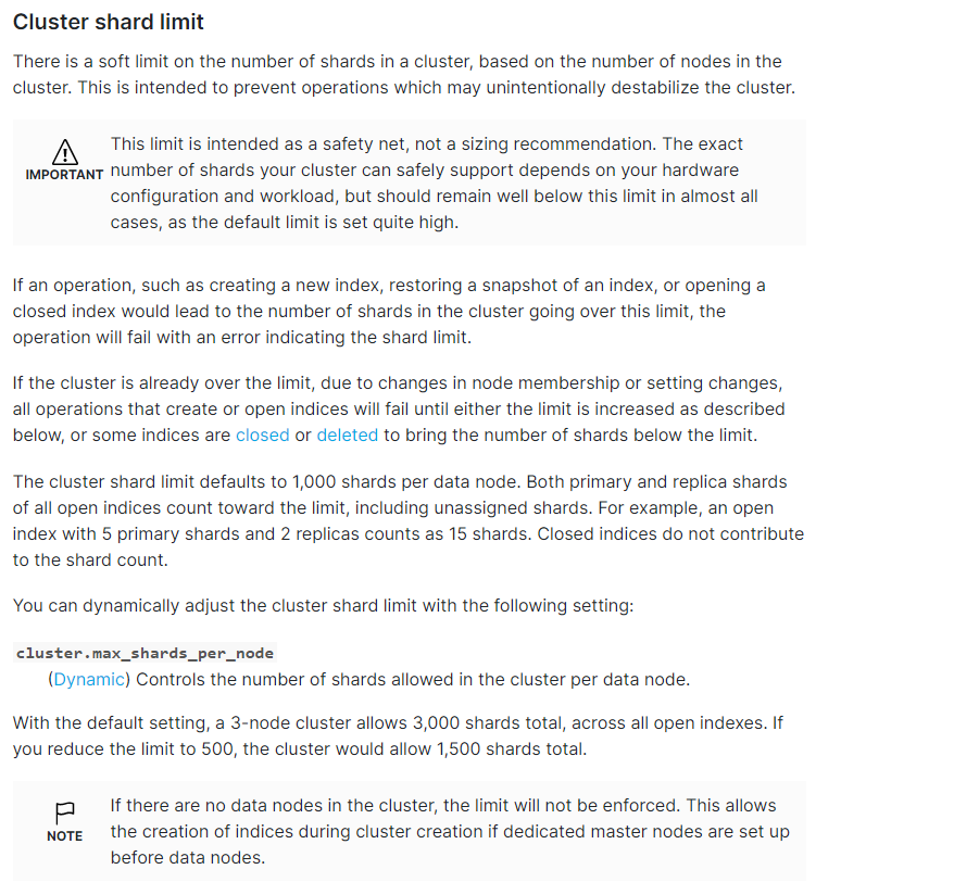 Elasticsearch索引数量限制_es索引数量限制-CSDN博客