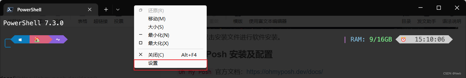 Pwsh 配置 Oh My Posh_oh-my-pwsh-CSDN博客