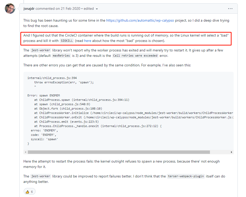 npm node ERROR in main..js from Terser ChildProcessWorker.initialize异常_error: call retries were ...