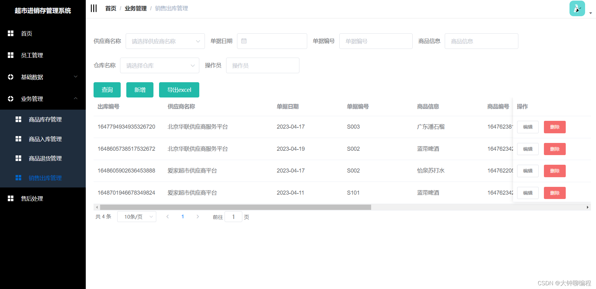 计算机毕业课程设计基于springbootvue的超市进销存管理系统超市管理系统项目介绍 Csdn博客