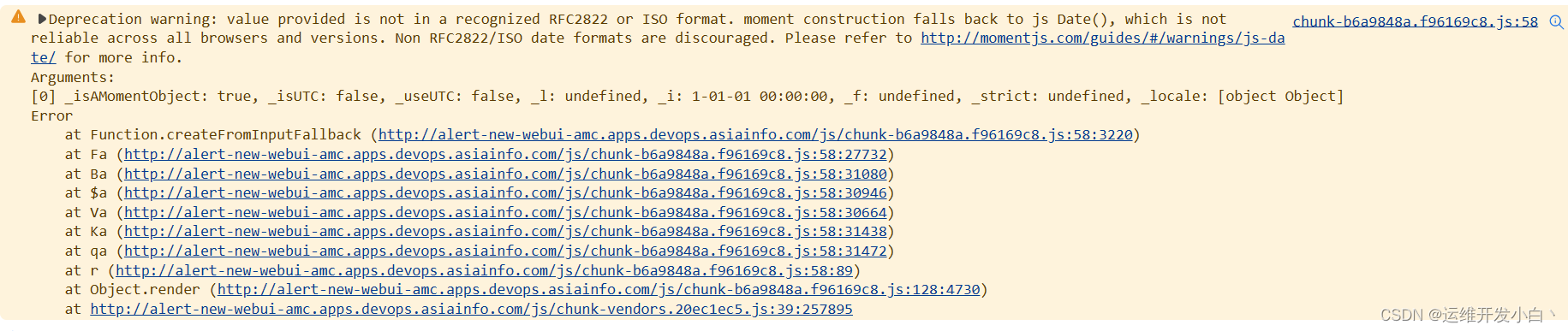 如何处理 moment Deprecation warning: value provided is not in a recognized ...