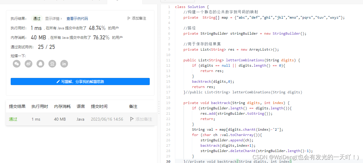 17 电话号码的字母组合 Csdn博客 7107