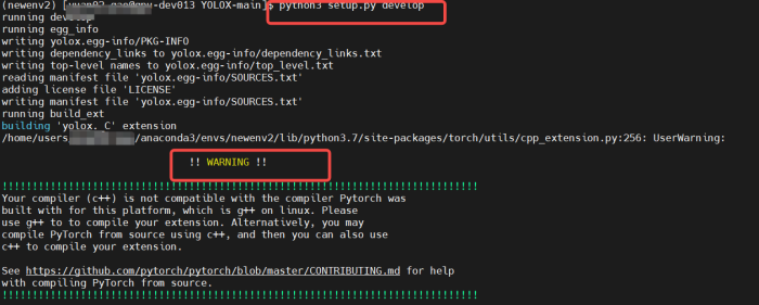 YOLOX安装报错--python3 setup.py develop无法正常运行_python setup.py develop did not run successfully.-CSDN博客