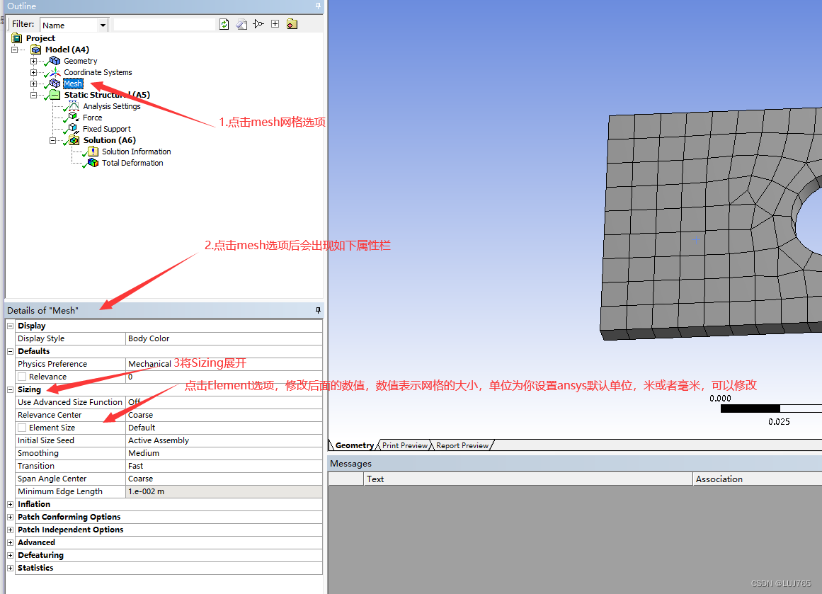 ANSYS Workbench网格划分具体数值方法_ansys网格质单元数量-CSDN博客
