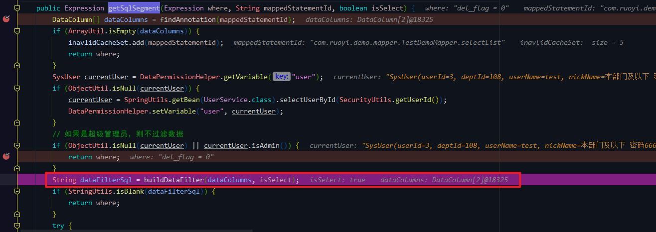 【RuoYi-Vue-Plus】学习笔记 09 - 数据权限调用流程分析（参照 Mybatis Plus 数据权限插件）_jsqlparsersupport-CSDN博客
