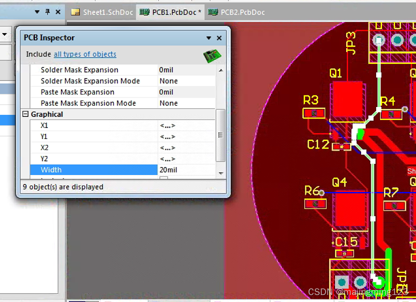 PCB布局元器件的便捷操作（PCB批量修改线宽，PCB器件放置背面，PCB板反转）_pcb怎么把元器件放到背面-CSDN博客