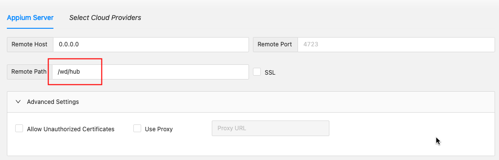 Appium Inspector: Failed to create session. The requested resource could not be found_the ...