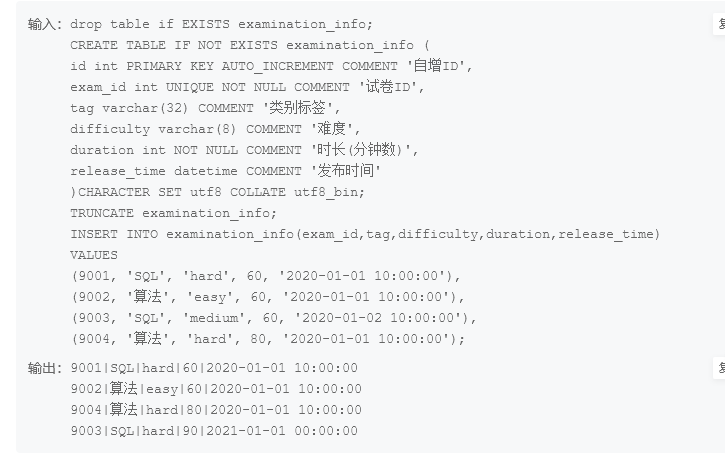 牛客网mysql题目 Sql进阶篇 Sql110 126牛客网 Mysql题库 Csdn博客