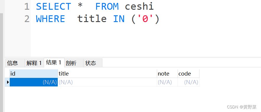 mysql where column in (0) 问题_mysql in (0)-CSDN博客