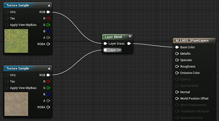 UE4 Step-by-Step to Your First Landscape Material (2 Texture Paint Layers)_ue4 landscape ...