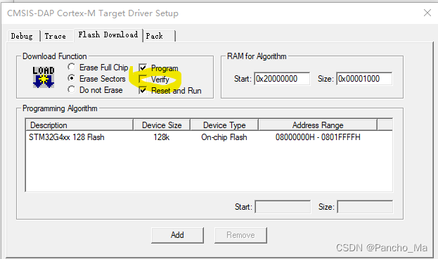 STM32G474RB采用CMSIS-DAP烧写出现 content mismatch的解决办法_contents mismatch-CSDN博客