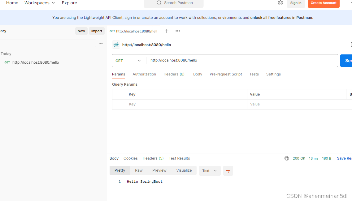 SpringBoot入门&postman测试保姆级教程_springboot怎么用postman测接口-CSDN博客