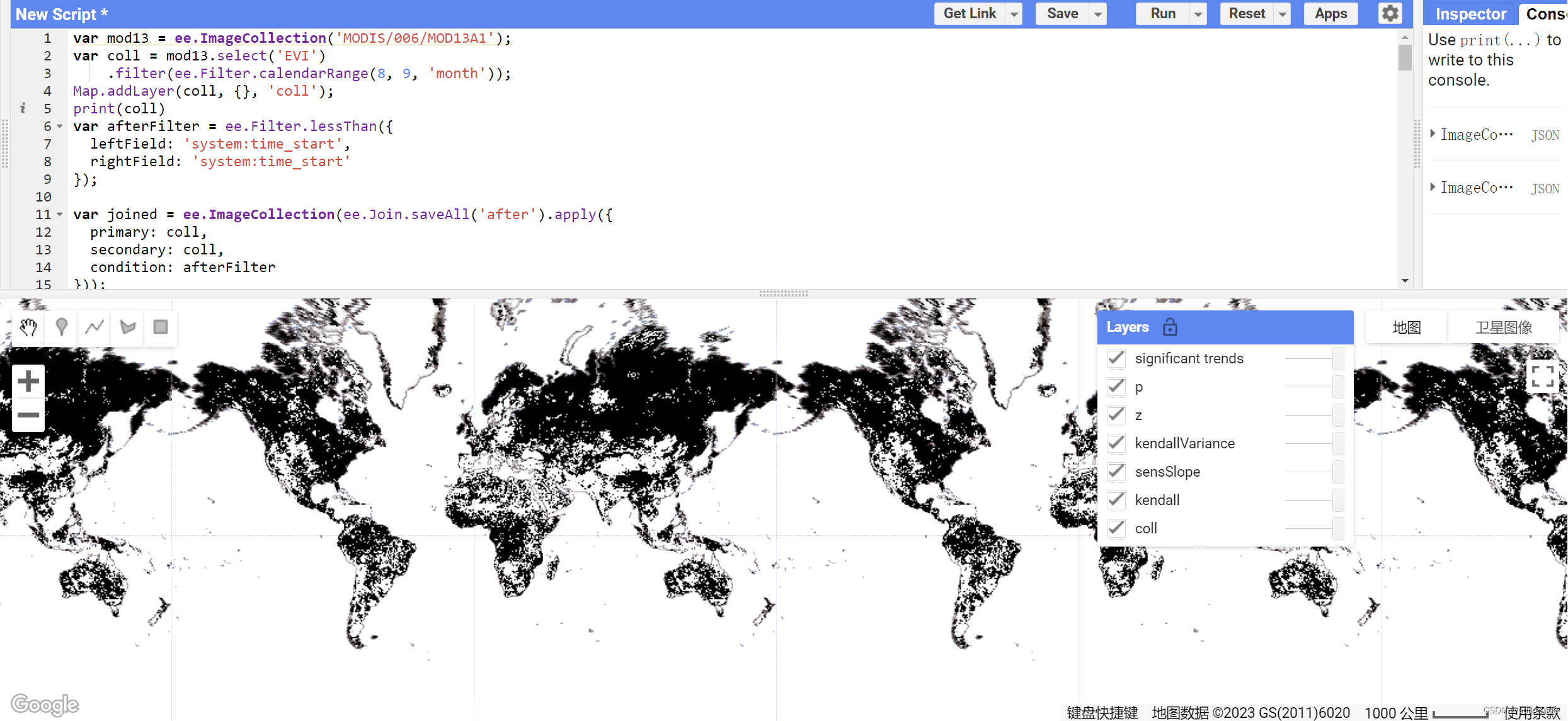 GEE：非参数检验（Non-Parametric Trend Analysis，Sen+Mann-Kendall）_gee趋势分析sen-CSDN博客
